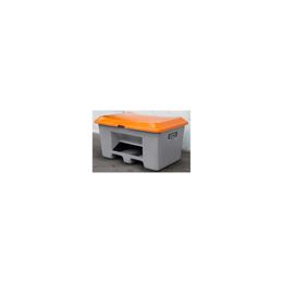 CEMO Streugutbeh&auml;lter Plus3 400 Liter unterfahrbar mit Entnahme grau/orange (10572)
