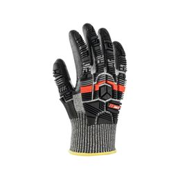 HOLEX Handschuh-Paar Cut, schwarz/grau, Schnittschutzklasse E, Gr&ouml;&szlig;e 7, Impact (094606 7)