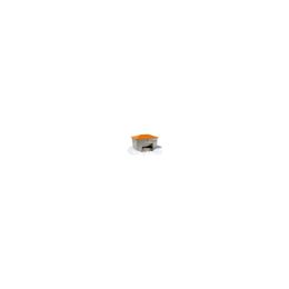 CEMO Streugutbox 1500 Liter ohne Entnahme grau/orange (7437)