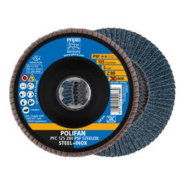 Pferd TOOLS POLIFAN F&auml;cherscheibe PFC 125 mm X-LOCK konisch Z80 Uni.-Linie PSF STEELOX Stahl/Edelstahl (67668126)