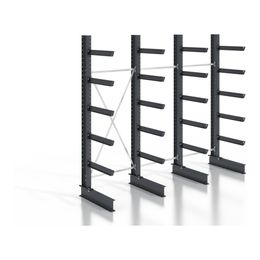 STIER Kragarmregal schraubbar einseitig 3 Felder mit 5 Ebenen 3840x3150x800mm (906868)