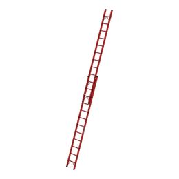 MUNK Vollkunststoff-Schiebe/Seilzugleiter 2-teilig 2 x 12 Sprossen (036112)