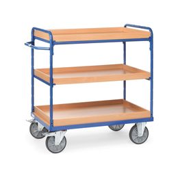 Fetra Etagenwagen 8120 mit K&auml;sten - Tragkraft 500kg TPE-Reifen)