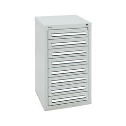 Stumpf Schubladenschrank Serie T-100/35-1, 8 Schubladen lichtgrau (8x100mm) ; Stumpf Metall (8151107)