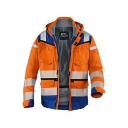 K&Uuml;BLER WORKWEAR K&uuml;bler PSA Reflectiq Jacke 1307 warnorange/kbl.blau S ; K&uuml;bler Workwear (13078332-3746-S)