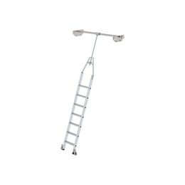MUNK Aluminium-Regalleiter f&uuml;r Doppelregal drehbar 7 Stufen (044507)