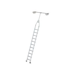 MUNK Aluminium-Regalleiter f&uuml;r Doppelregal drehbar 11 Stufen (044511)