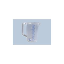 H&uuml;nersdorff H&uuml;nersdorff Messkanne 1.000 ml, PP, 2 Skalen geschlossener Griff, transparent (936000)