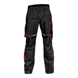 K&Uuml;BLER WORKWEAR K&uuml;bler Pulsschlag Hose 2424 schwarz/mittelrot Gr&ouml;&szlig;e 52 ; K&uuml;bler Workwear (24245353-9955-52)
