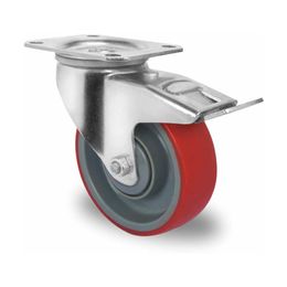 CASCOO Lenkrolle mit Totalfeststeller &oslash; 100 mm Serie N2U6 Kugellager (TPP21W0100N2U6B32)
