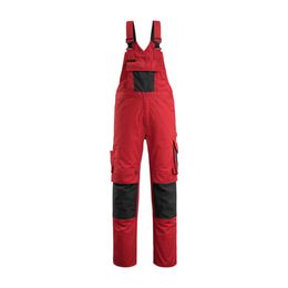 Mascot Augsburg Latzhose Gr&ouml;&szlig;e 76C52, rot/schwarz (12169-442-0209-76C52)