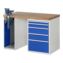 Rau Werkbank Modell 7511 mit 5 Schubladen und Schrank BxTxH 1250x700x840mm (03-7511A2-127B4S.11)