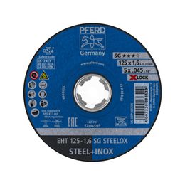 Pferd TOOLS Trennscheibe EHT 125x1,6 mm X-LOCK gerade Leistungslinie SG STEELOX f&uuml;r Stahl/Edelstahl (61341123)