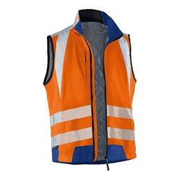 K&Uuml;BLER WORKWEAR K&uuml;bler PSA Reflectiq Weste 7207 warnorange/kbl.blau S ; K&uuml;bler Workwear (72078340-3746-S)
