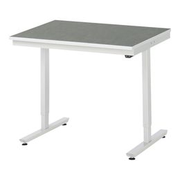 Rau Arbeitstisch adlatus 150 elektrisch h&ouml;henverstellbar Linoleum-/Universal-Platte 1000 mm x 800 mm (08-AT-100-080-L)