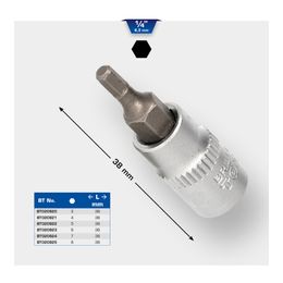Brilliant Tools 1/4 Zoll Innensechskant Bit-Stecknuss, 7 mm (BT020824)