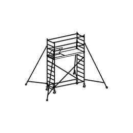 Hymer Fahrger&uuml;st mit Ausleger 2,45x0,80m, Reichh&ouml;he 4,4 m (877104)