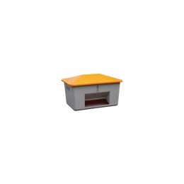 CEMO Streugutbox 1100 Liter mit Entnahme grau/orange (7436)
