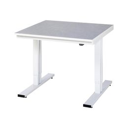 Rau Werktisch adlatus 300 elektrisch h&ouml;henverstellbar Linoleum-/Universal-Platte 1000 mm x 1000 mm (08-WT-100-100-L)