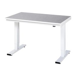 Rau Werktisch adlatus 300 elektrisch h&ouml;henverstellbar Linoleum-/Universal-Platte 1250 mm x 800 mm (08-WT-125-080-L)