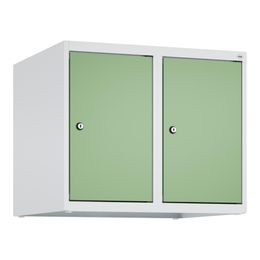 C+P Aufsatzschrank, 7035/6011 500x600x500mm Verschluss Zylinderschloss 2 Abteile ; C + P M&ouml;belsysteme (080090-20|S10021)