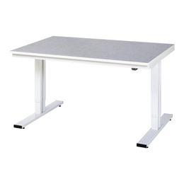 Rau Werktisch adlatus 300 elektrisch h&ouml;henverstellbar Linoleum-/Universal-Platte 1500 mm x 1000 mm (08-WT-150-100-L)