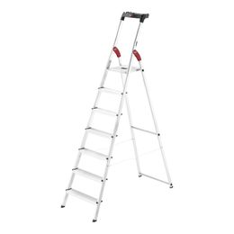 Hailo L60 StandardLine, Alu-Sicherheits-Stehleiter, 7 Stufen (8160707)