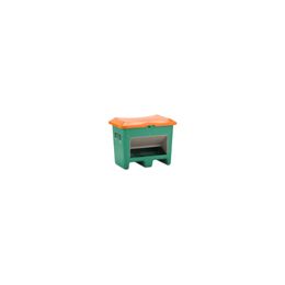 CEMO Streugutbeh&auml;lter Plus3 200 Liter unterfahrbar mit Entnahme gr&uuml;n/orange (10577)