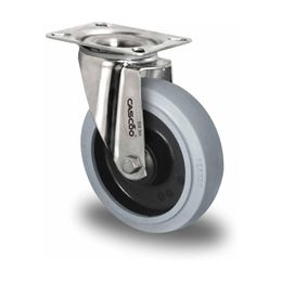CASCOO Lenkrolle &oslash; 125 mm Serie R4E2 Kugellager Edelstahl (SIP36S0125R4E2S34)