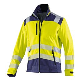 K&Uuml;BLER WORKWEAR K&uuml;bler Softshell Jacke REFLECTIQ PSA 2 warngelb/dunkelblau Form 1507 Gr&ouml;&szlig;e XL ; K&uuml;bler Workwear (1507 8427-3448-XL)