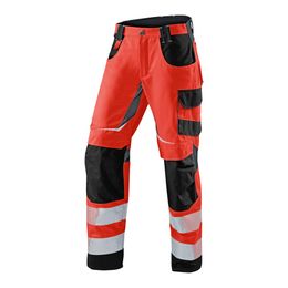 K&Uuml;BLER WORKWEAR K&uuml;bler PSA Reflectiq Hose 2407 warnrot/schwarz 29 ; K&uuml;bler Workwear (24078335-5499-29)