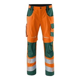 K&Uuml;BLER WORKWEAR K&uuml;bler Hose REFLECTIQ PSA 2 warnorange/moosgr&uuml;n Form 2207 Gr&ouml;&szlig;e 23K ; K&uuml;bler Workwear (2207 8340-3765-23K)