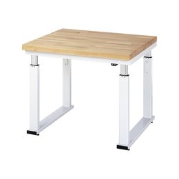 Rau Werkbank adlatus 600 elektrisch h&ouml;henverstellbar Buche-Massiv-Platte 1000 mm x 900 mm (08-WB-100-090-B)