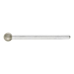 Pferd TOOLS Diamant-Schleifstift Kugel &Oslash;6,0mm Schaft-&Oslash;3 mm D126 (mittel) zum Gravieren und Entgraten (36206010)