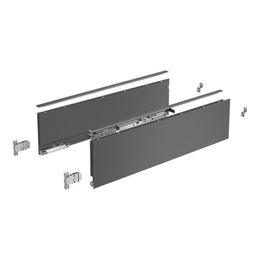 Hettich AvanTech YOU Zarge Set H139mm NL500mm anthrazit links und rechts f&uuml;r Schubladen ohne Bohrung, 9255338)