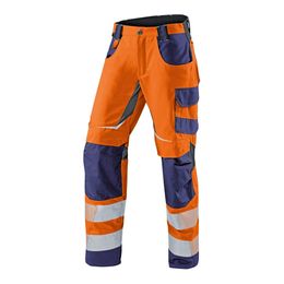 K&Uuml;BLER WORKWEAR Sommerhose REFLECTIQ PSA 2 warnorange/dunkelblau Form 2407 Gr&ouml;&szlig;e 90 ; K&uuml;bler Workwear (2407 8343-3748-90)