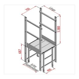 Hymer Ausstieg breit, mit &Uuml;bergang, L&auml;nge 0,95 m (0054057)