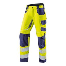 K&Uuml;BLER WORKWEAR Sommerhose REFLECTIQ PSA 2 warngelb/dunkelblau Form 2407 Gr&ouml;&szlig;e 27 ; K&uuml;bler Workwear (2407 8343-3448-27)