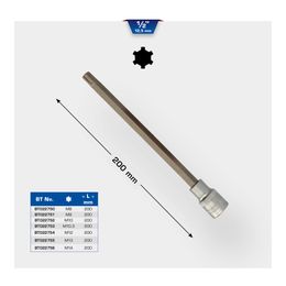 Brilliant Tools 1/2 Zoll RIBE-Bit-Stecknuss, 200 mm lang, M14 (BT022756)