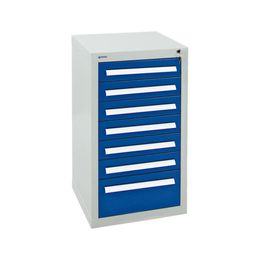 Stumpf Schubladenschrank Serie T-100/35-1, 7 Schubladen enzianblau (6x100, 1x200mm) ; Stumpf Metall (8151274)