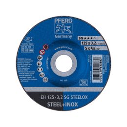 Pferd TOOLS Trennscheibe EH 125x3,2x22,23 mm gekr&ouml;pft Leistungslinie SG STEELOX f&uuml;r Stahl/Edelstahl (61333432)