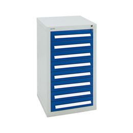 Stumpf Schubladenschrank Serie T-100/35-1, 8 Schubladen enzianblau (8x100mm) ; Stumpf Metall (8151174)