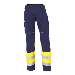 K&Uuml;BLER WORKWEAR K&uuml;bler Hose REFLECTIQ Klasse 1 warngelb/dunkelblau Form 2208 Gr&ouml;&szlig;e 110 ; K&uuml;bler Workwear (2208 8340-3448-110)