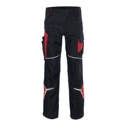 K&Uuml;BLER WORKWEAR K&uuml;bler Hose BODYFORCE schwarz/mittelrot Form 2225 Gr&ouml;&szlig;e 42 ; K&uuml;bler Workwear (2225 5302-9955-42)