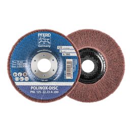 Pferd TOOLS POLINOX Vlies-Schleifdisc PNL &Oslash; 125 mm Bohrung-&Oslash; 22,23 mm A280 f&uuml;r Feinschliff und Finish (44692263)