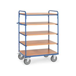 Fetra Etagenwagen 8242, Tragkraft 600kg, TPE-Reifen, 1 fester und 4 Einlegeb&ouml;den)