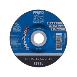 Pferd TOOLS Trennscheibe EH 125x3,2x22,23 mm gekr&ouml;pft Leistungslinie SG STEEL f&uuml;r Stahl (61320232)