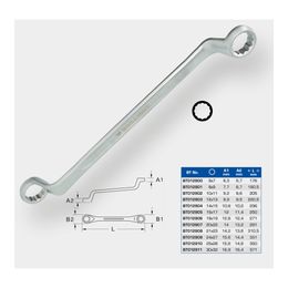 Brilliant Tools Doppel-Ringschl&uuml;ssel, gekr&ouml;pft, 8 x 9 mm (BT012901)