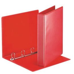 ESSELTE Pr&auml;sentationsringbuch A4, 4-D-Ring-Mechanik, Ringdurchmesser 30 mm, R&uuml;ckenbreite 51 mm, Polypropylen (PP), bis 300 Blatt, FSC-zertifiziert, rot