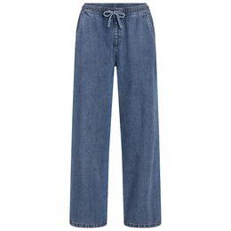 Gina Damen Wide-Leg-Jeans mit Elastikbund